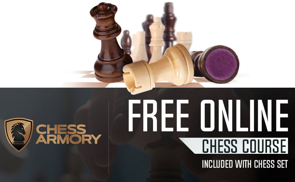 Chess Armory Magnetic Travel Chess Set Folding Board Game with Extra Q